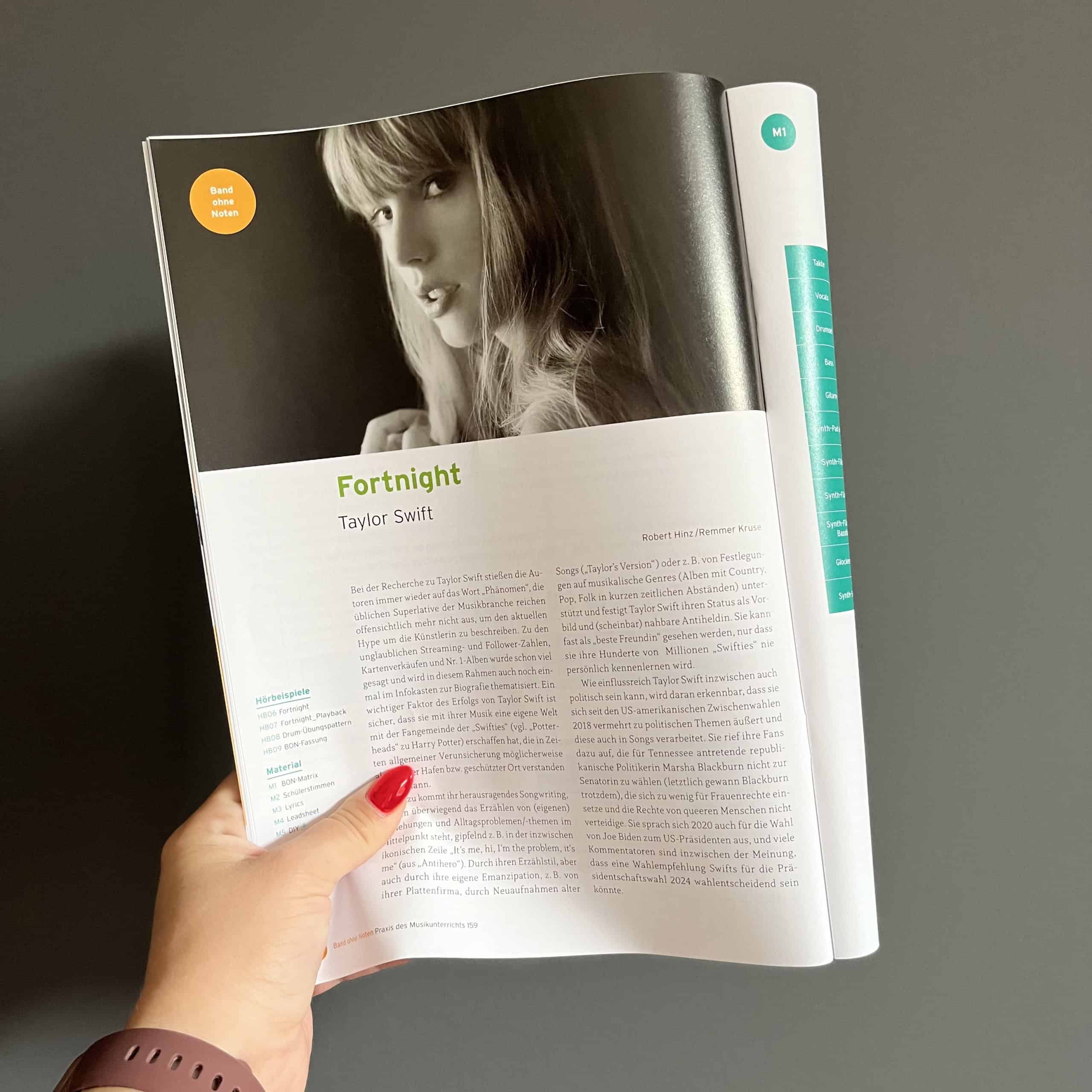 Taylor Swift in Ihrem Musikunterricht - Sekundarstufe - Lugert Verlag